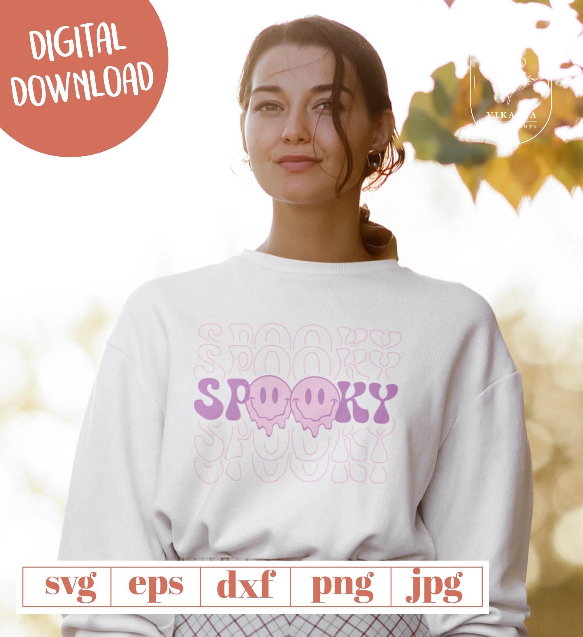 Spooky Vibes Png Spooky Retro Smiley SVG Retro Svg Funny - Etsy