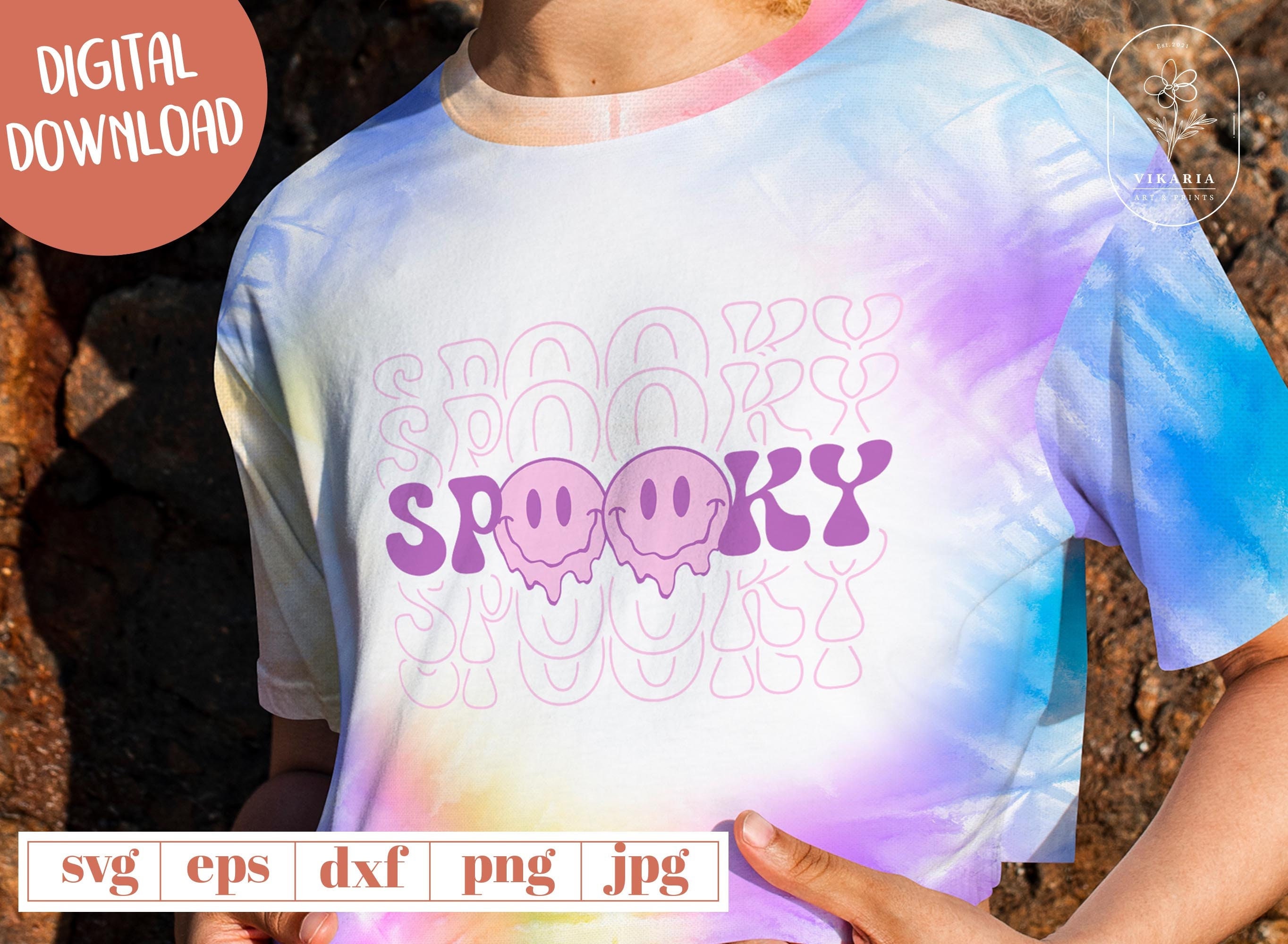 Spooky Vibes Png Spooky Retro Smiley SVG Retro Svg Funny - Etsy