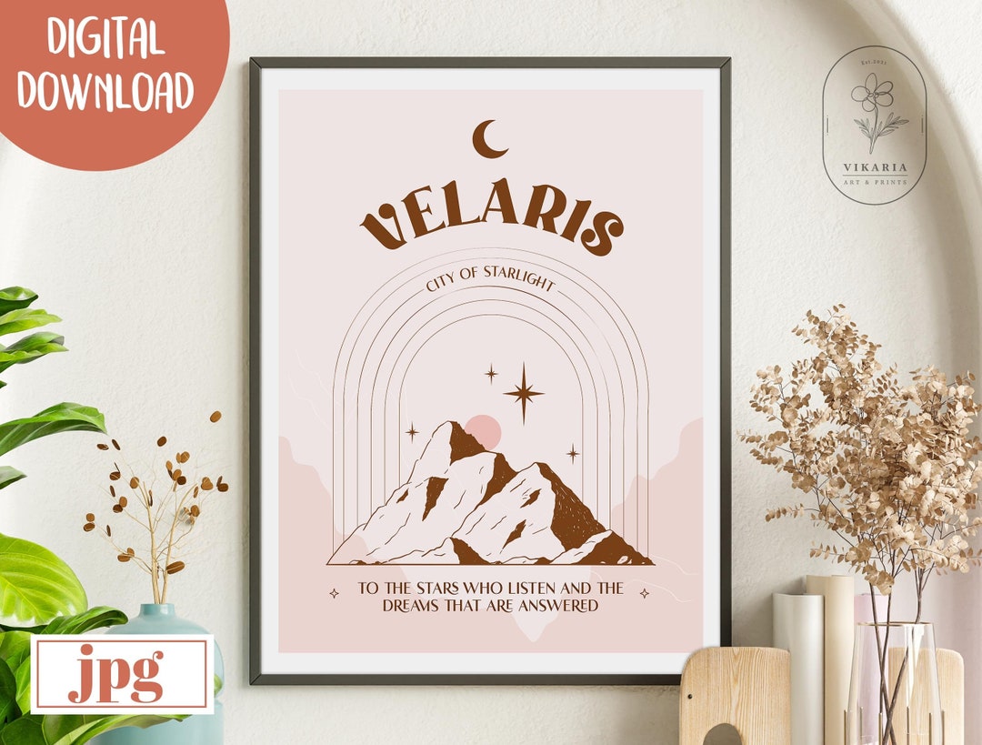 To the Stars Print, ACOTAR Inspired Art Print, Bookish Quote Digital ...
