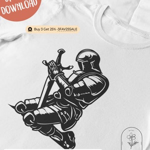 Armor Warrior Kneel Pray Svg, Sword Svg, Shield Svg, Knight Svg ...