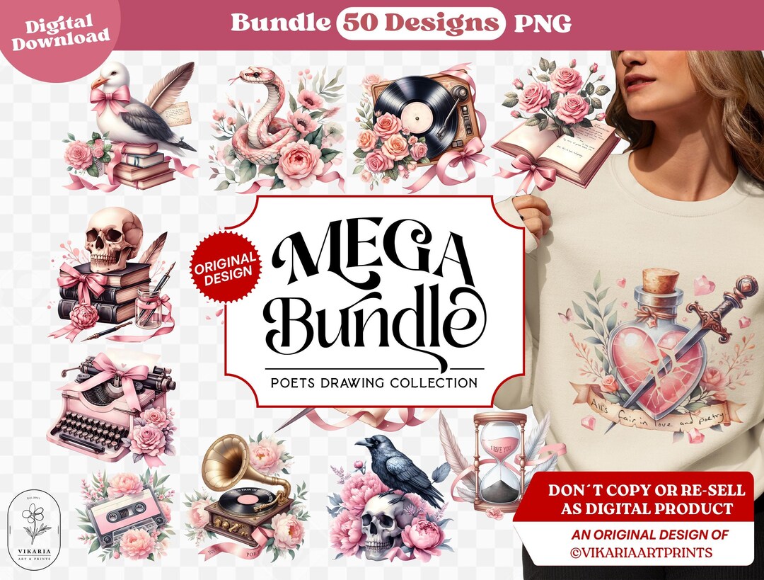 My Poetry Collection Bundle PNG, Poetry Books Png, Coquette Department ...
