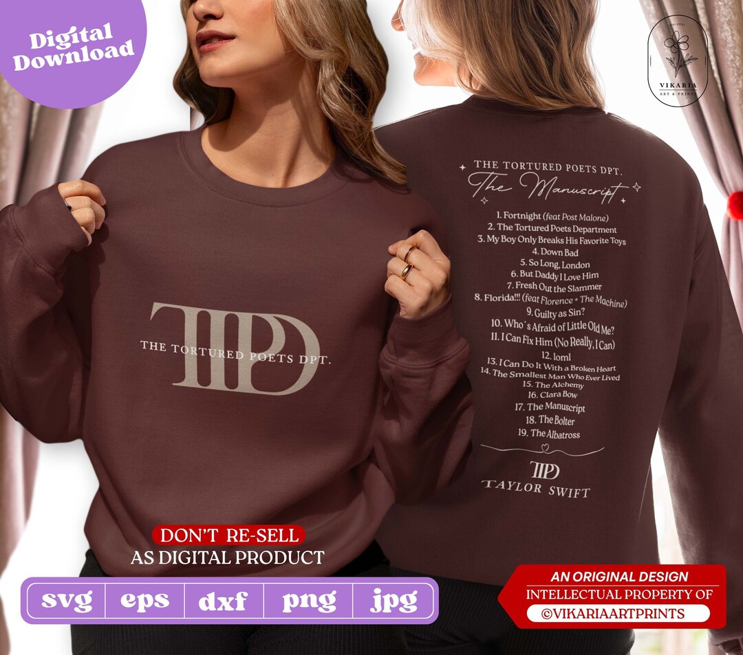 The Tortured Poets Department, TTPD SVG PNG, the Bolter, the Albatross ...