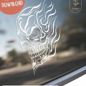 Skull Pinstriping Art Vintage Hand Drawn Digital File SVG, PNG, Skull ...