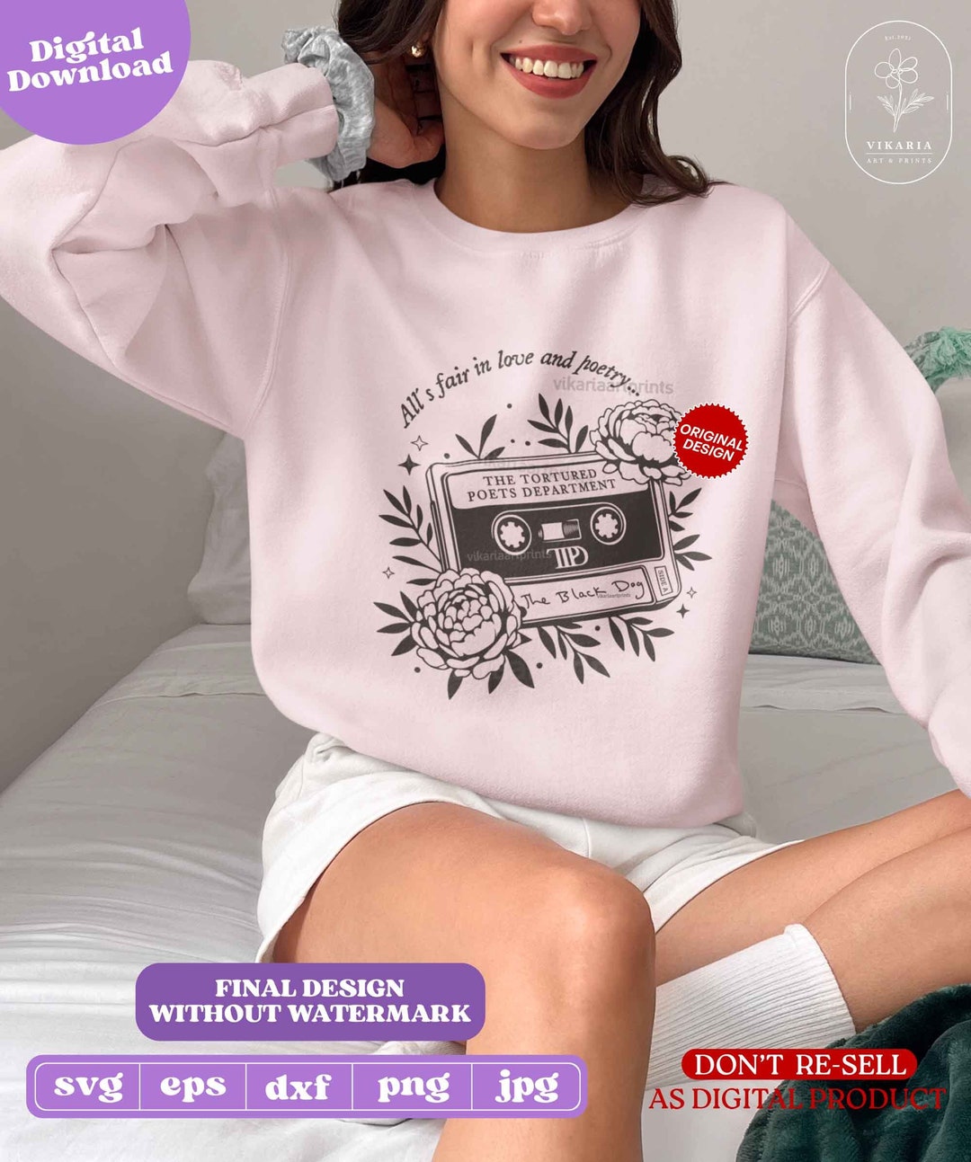 The Tortured Poets Department, TPD SVG PNG, Instant Download, the Black ...