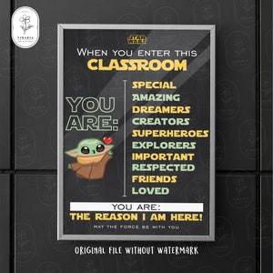 Printable Classroom Poster Inspired in Star, Teacher When You Enter ...