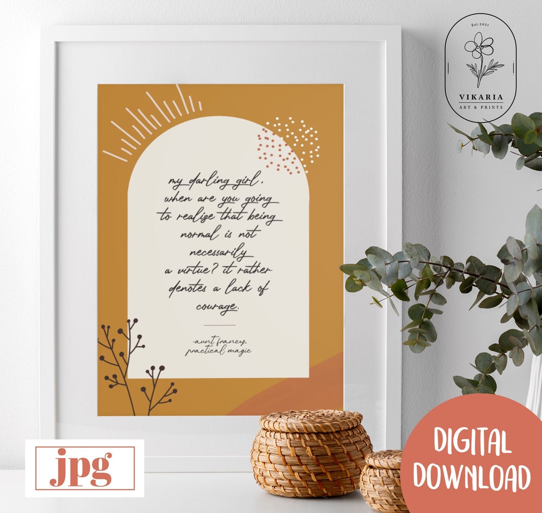 Practical Magic Quote Print, Famous Movie Quote, Halloween Movie Quote ...