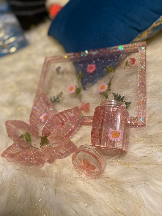 Simple Pink Floral Set | Etsy