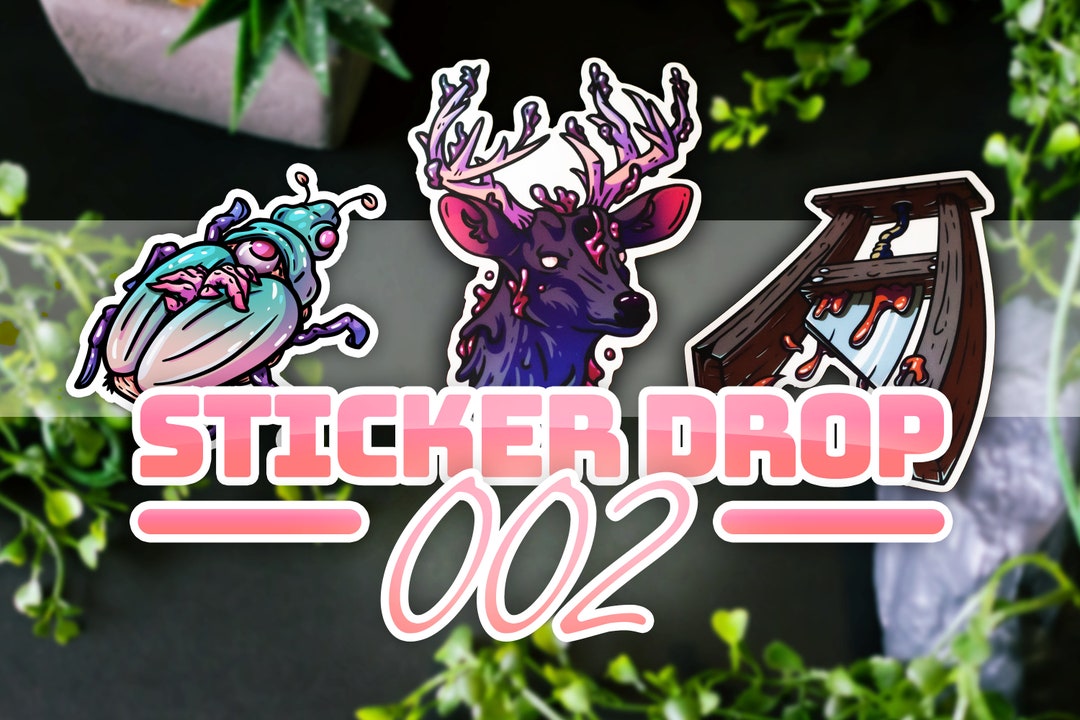 Horror Sticker Pack Scary Animal Stickers Surreal Art Decals 4 Vinyl ...