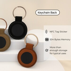 NFC Custom Logo Keychain, Custom Leather Keychain, NFC Business Card ...