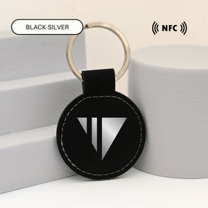 NFC Custom Logo Keychain, Custom Leather Keychain, NFC Business Card ...