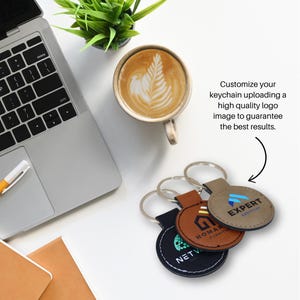 Custom Leather Keychain – Full Color Business Logo | Promotional ...
