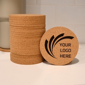 Personalized Cork Coasters, Custom Coasters Bulk, Custom Engraved Logo ...
