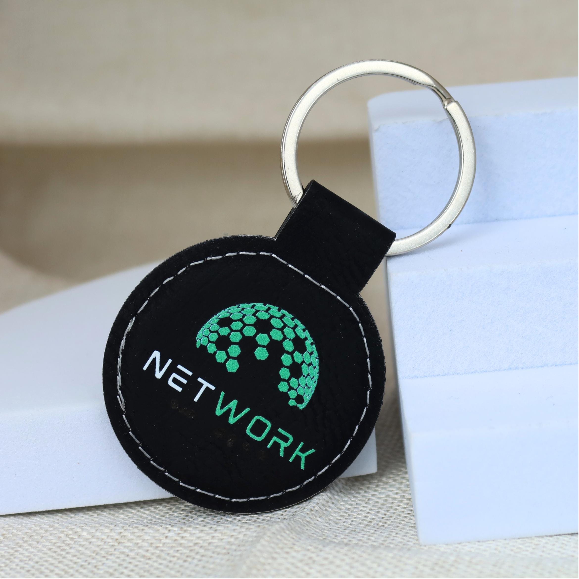 Custom Leather Keychain – Full Color Business Logo | Promotional ...