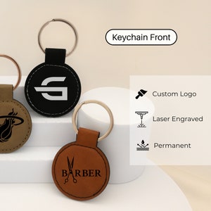 NFC Custom Logo Keychain, Custom Leather Keychain, NFC Business Card ...