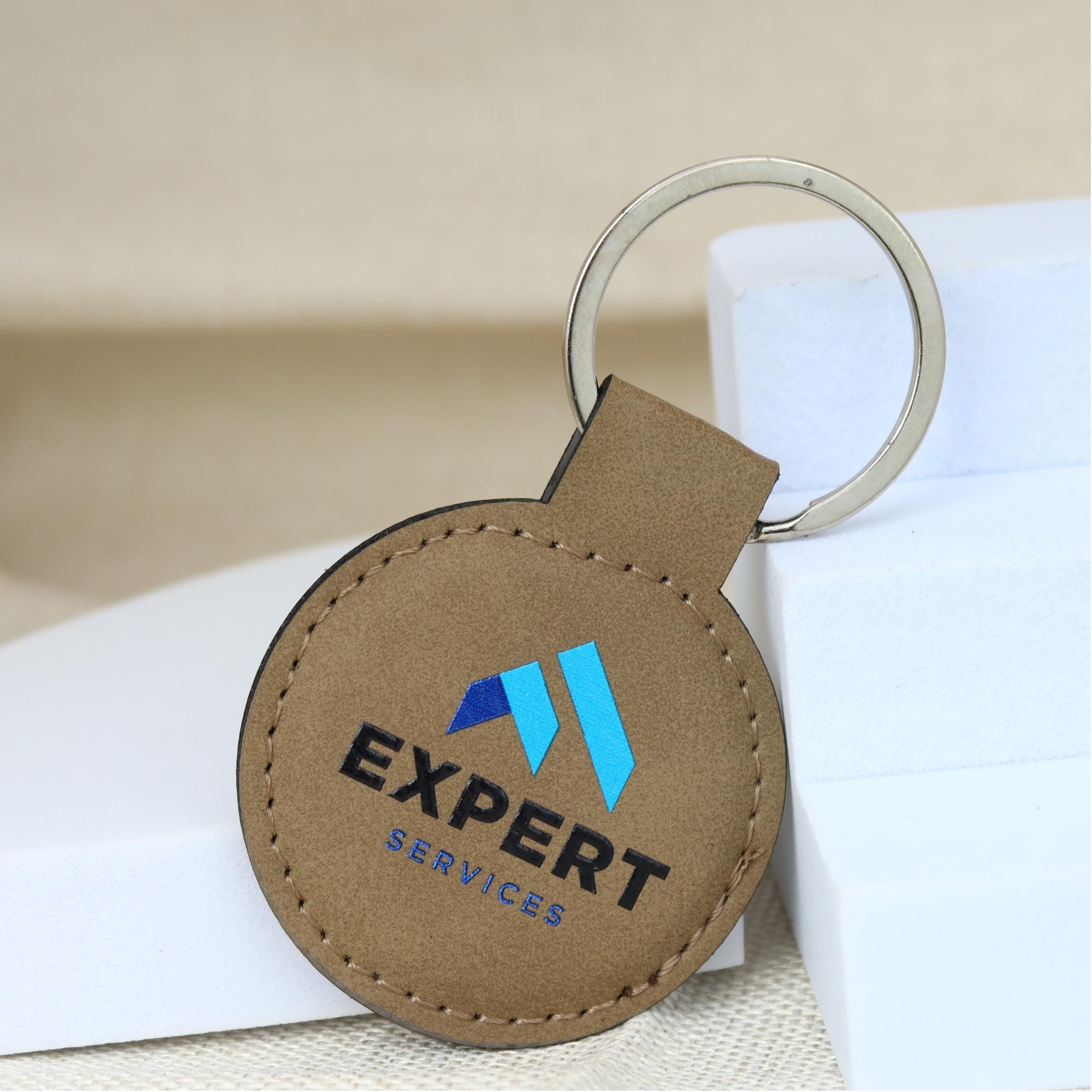 Custom Leather Keychain – Full Color Business Logo | Promotional ...