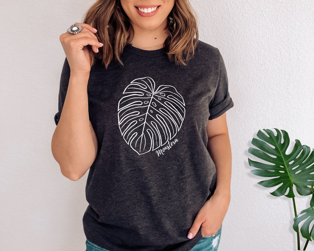 Monstera Shirt | Monstera Leaf | Cute Plant Shirt | Houseplant Shirt ...
