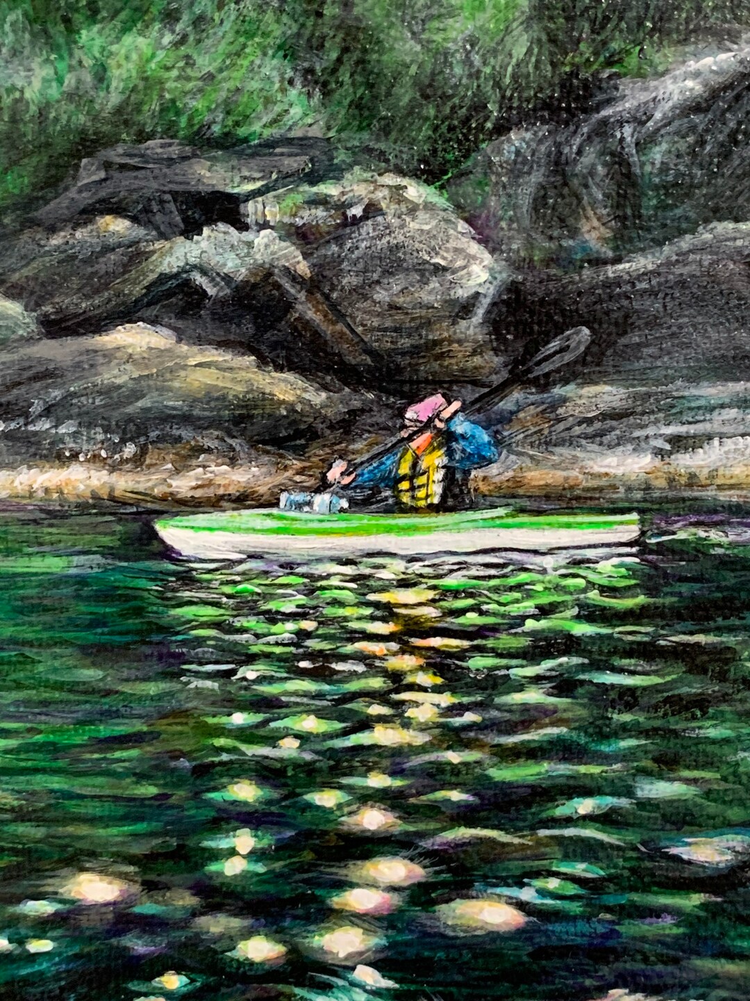 Original Painting Shoreline Reflections acrylic on canvas Georgian Bay ...