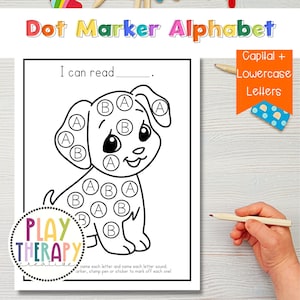 Dot Marker Alphabet Practice Coloring Pages | Capital + Lowercase ...