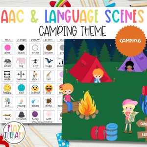 Camping AAC & Language Play Scene / Articulation Speech Therapy ...