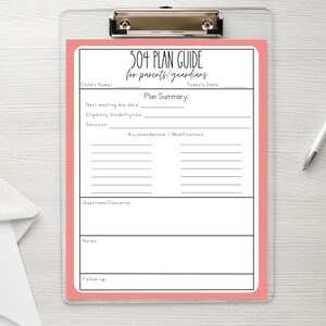 504 Plan Guide for Parents & Guardians / Special Education Support ...