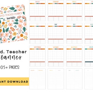 Printable Special Education Teacher Planner Digital Download Calendar ...