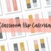 Classroom Flip Calendar Set Boho Classroom Decor Bulletin Board Prints ...