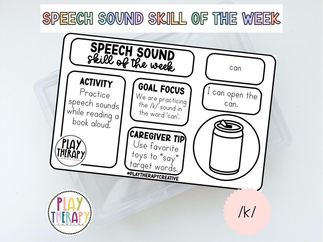 Speech Sound Skill of the Week | Articulation Handouts for Slps ...