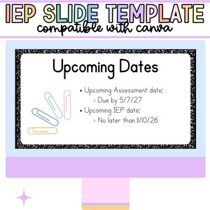 IEP Slide Deck Template for Canva | Editable SLP and Sped Teacher ...