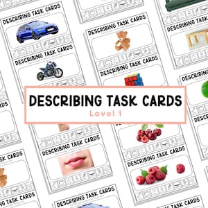 Describing Task Cards for Speech Therapy – Level 1 | Semantic Skills ...