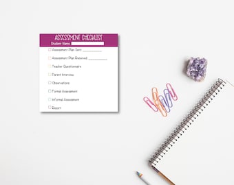 IEP Checklist Sticky Notes / SLP Sticky Notes / Data Tracking Sticky ...