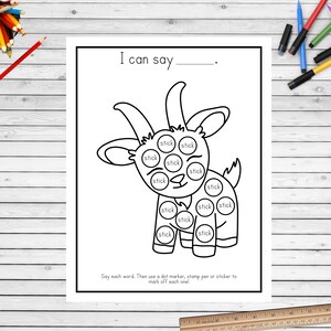 Dot Marker Speech Sound Practice Coloring Pages | /s/ Blend Sound Words ...