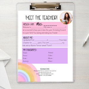 Editable Meet the Teacher Letter Template for Back-to-school ...