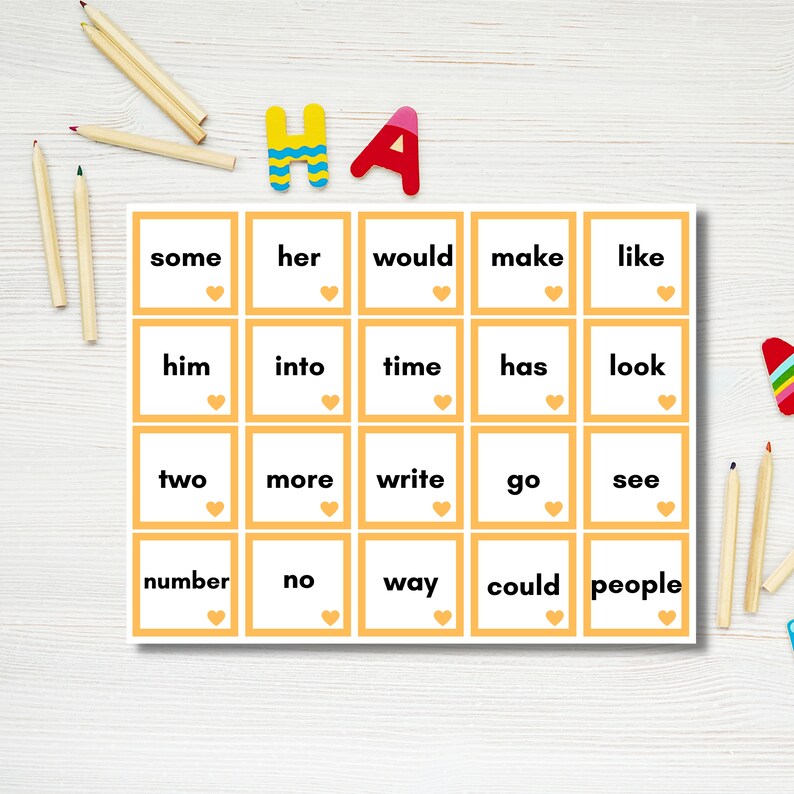 Sight Word Flash Cards for Frys First 1000 Sight Words / | Etsy