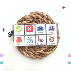 AAC Keychain for Communication | Speech Therapy | Communication Board ...