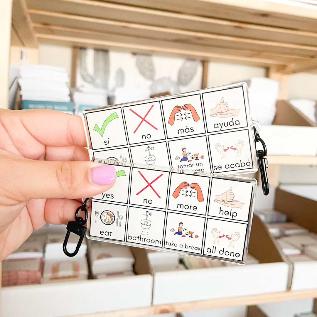 AAC Keychain for Communication / Sped Teacher / AAC Speech - Etsy