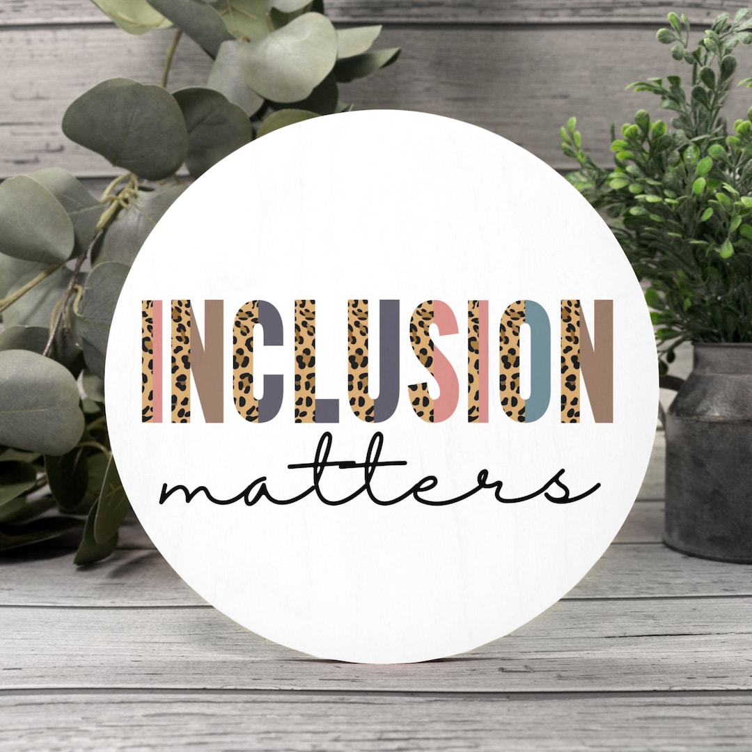 Inclusion Matters Wood Teacher Door Signs for Classroom Office ...