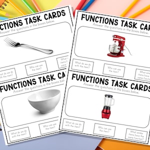 Functions Task Cards for Speech Therapy | Categorization Activities for ...