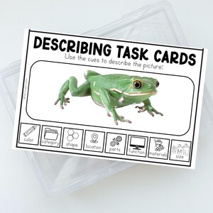 Describing Task Cards for Speech Therapy – Level 1 | Semantic Skills ...
