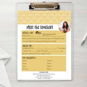Editable Meet the Teacher Letter Template for Back-to-school ...