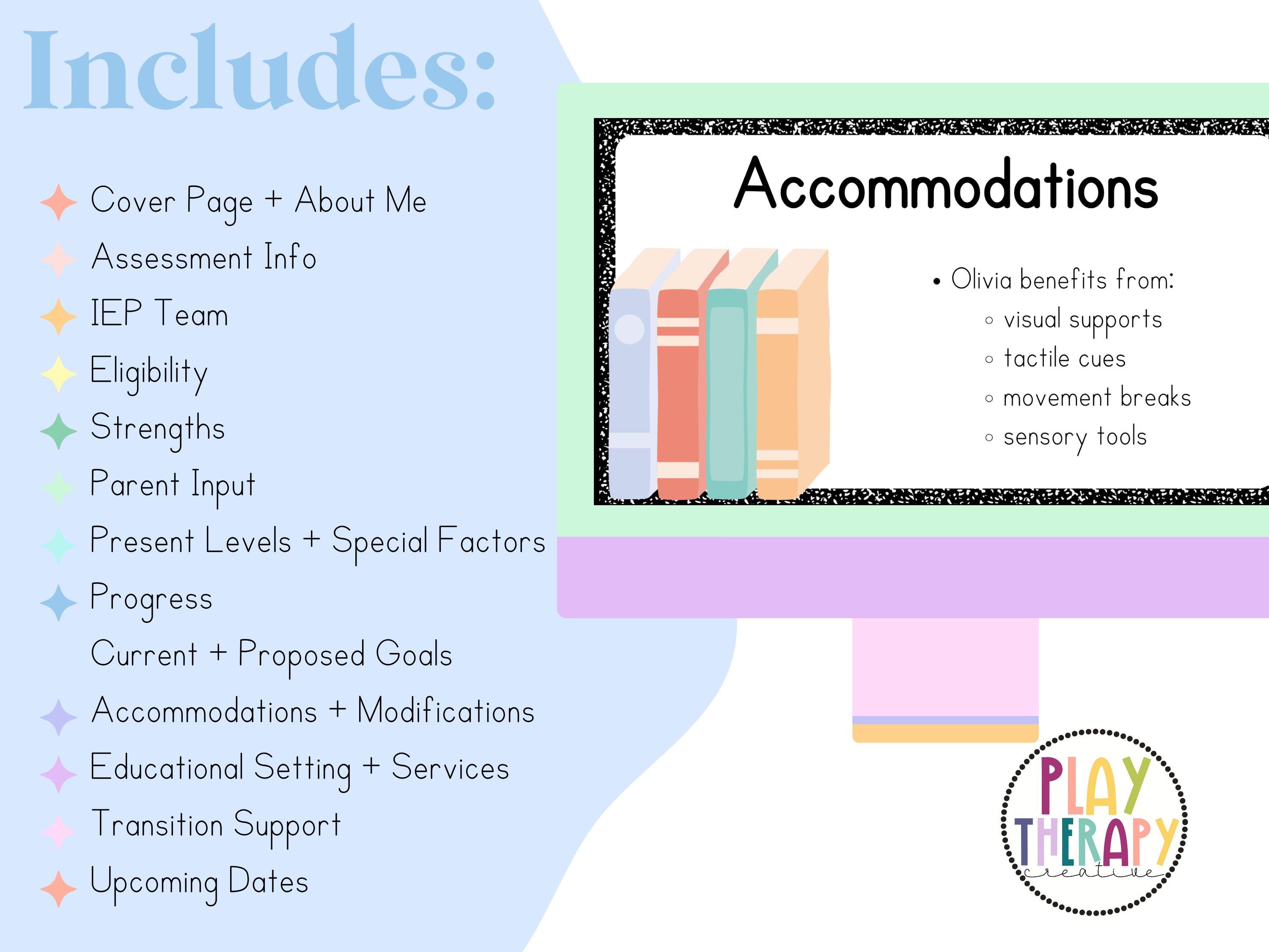 IEP Slide Deck Template for Canva | Editable SLP and Sped Teacher ...