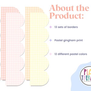 Pastel Gingham Bulletin Board Borders Decor | Pastel Bulletin Board ...