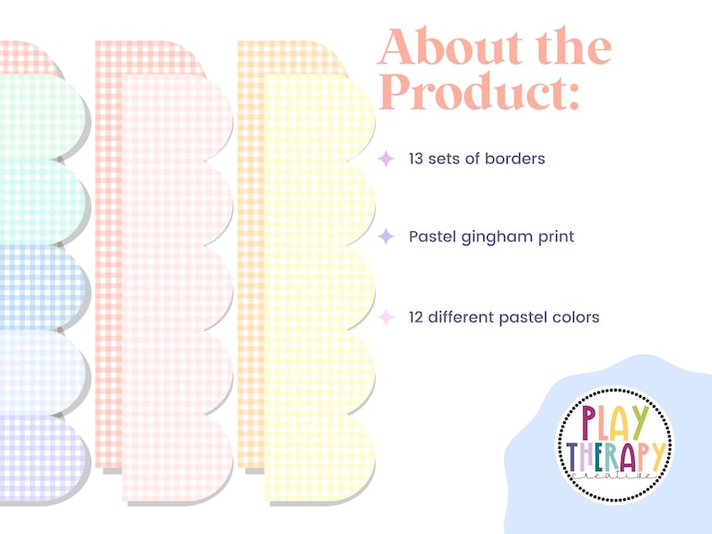 Pastel Gingham Bulletin Board Borders Decor | Pastel Bulletin Board ...