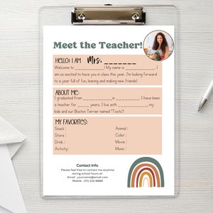 Editable Meet the Teacher Letter Template for Back-to-school ...
