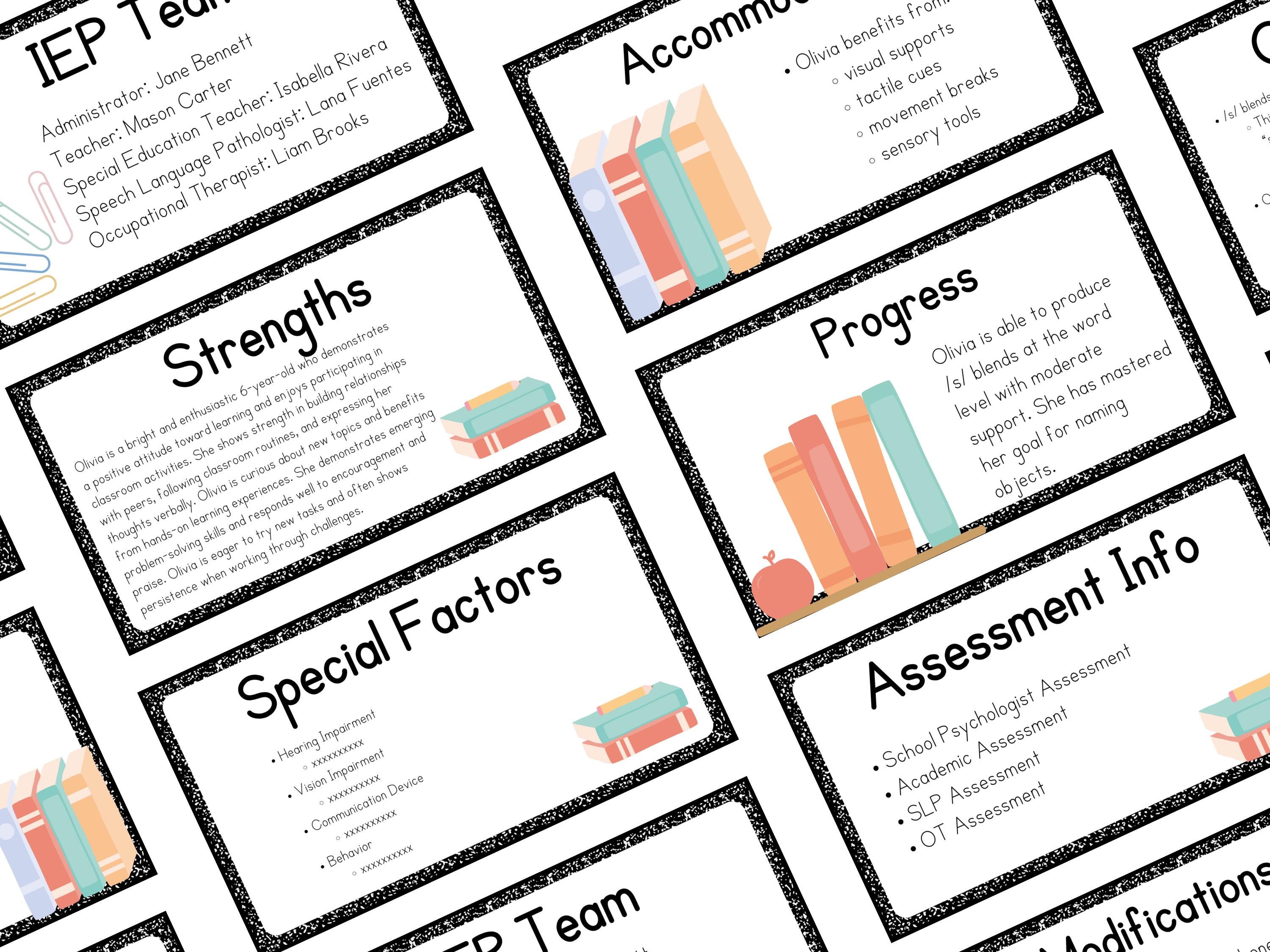 IEP Slide Deck Template for Canva | Editable SLP and Sped Teacher ...