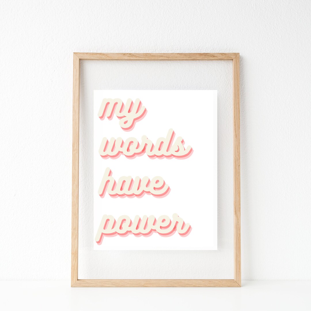My Words Have Power Print / Digital Download / Diversity Inclusion ...