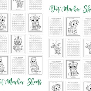 Dot Marker Reading Practice Coloring Pages | Fifth 100 Sight Words ...