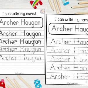 Personalized Handwriting Worksheets for Preschool & Kindergarten ...