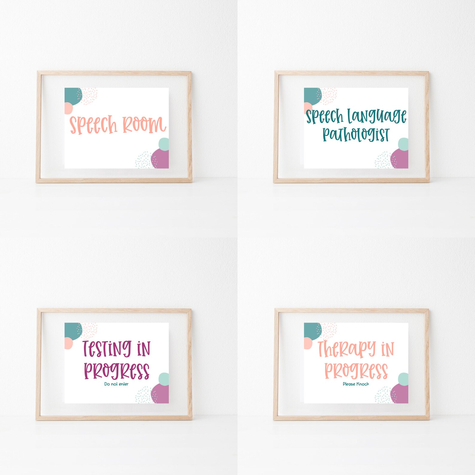 Set of 6 SLP Door Signs/ Testing Door Sign / IEP Meeting Door - Etsy