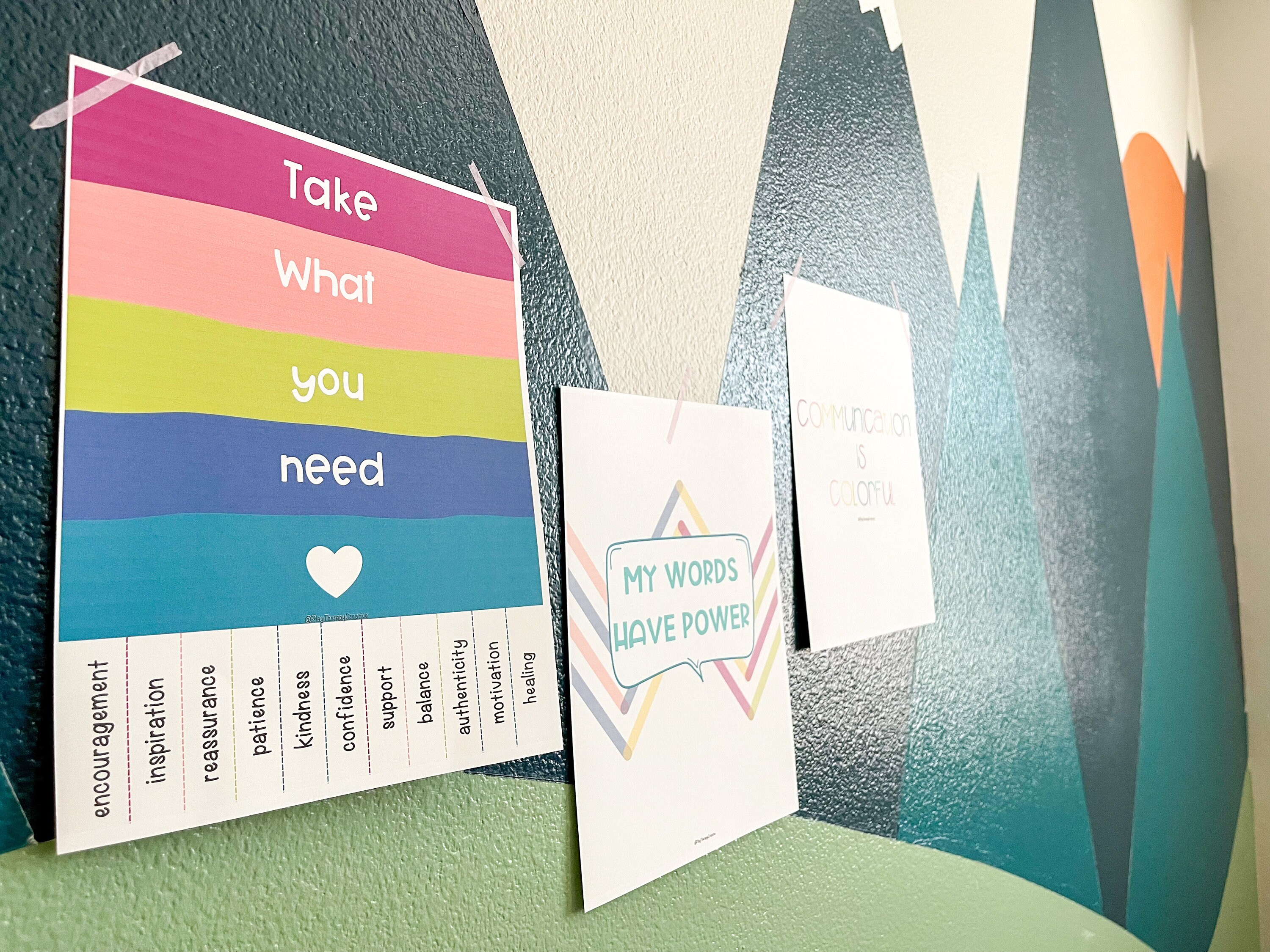 Speech Therapy Wall Art Bundle of 4 Prints / SLP Poster / | Etsy