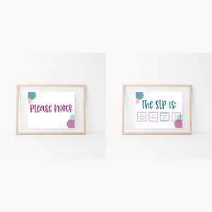 Set of 6 SLP Door Signs/ Testing Door Sign / IEP Meeting Door Sign ...